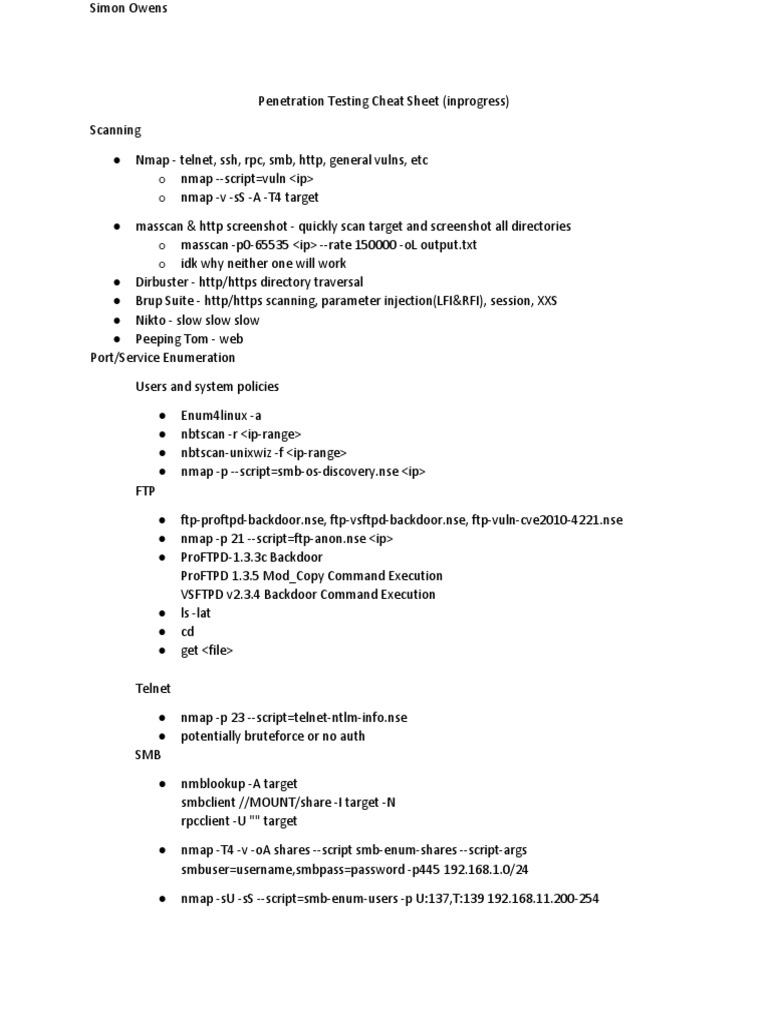 Penetration Testing Tools | PDF | Command Line Interface | Microsoft ...
