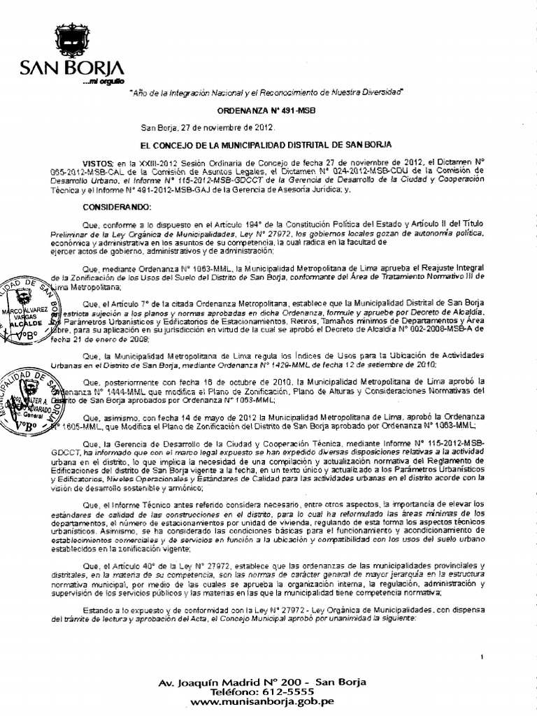 Ord. 491-MSB PDF | PDF