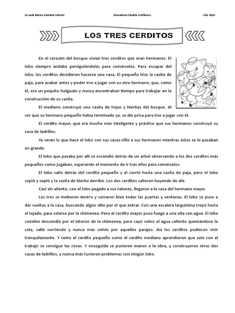 Lectura Los Tres Cerditos y Varios | PDF | Ocio