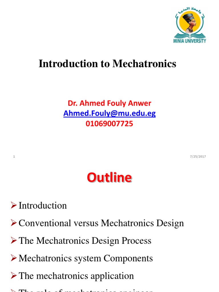Introduction To Mechatronics | PDF | Mechatronics | Actuator