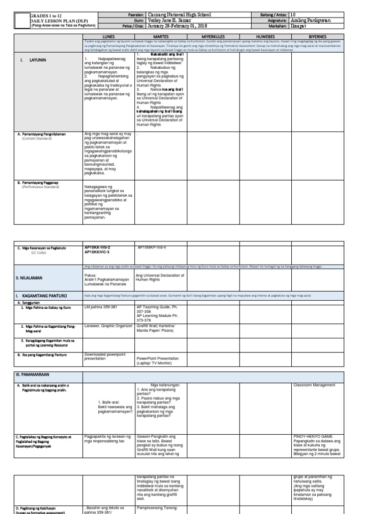 AP10 DLP CNHS - Week 2 | PDF