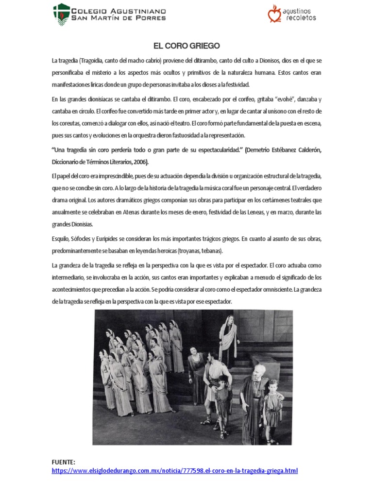 El Coro Griego | Tragedia griega | Teatro
