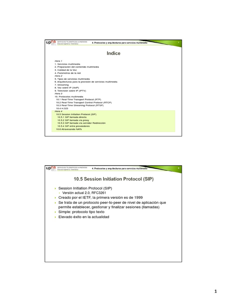 4-4-Protocolos y Arquitecturas para Servicios Multimedia | PDF | protocolo de Iniciacion de ...