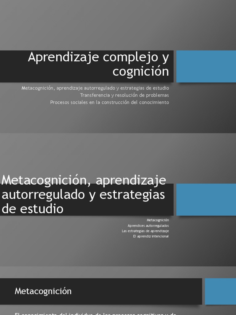 Aprendizaje Complejo y Cognición | PDF | Teoria de la mente | Aprendizaje