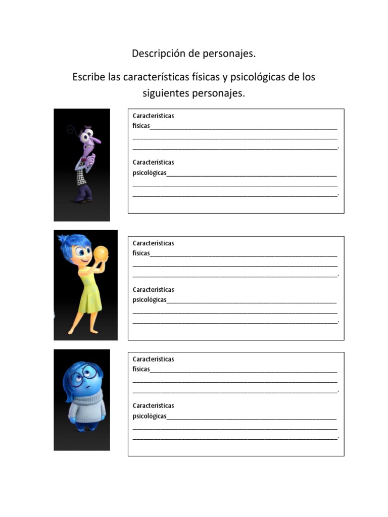 Guia de Descripcion de Personajes | PDF