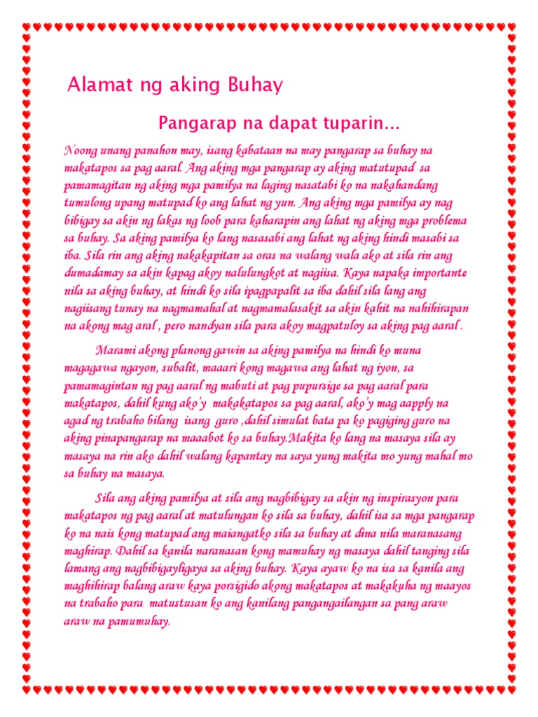 Alamat NG Aking Buhay | PDF