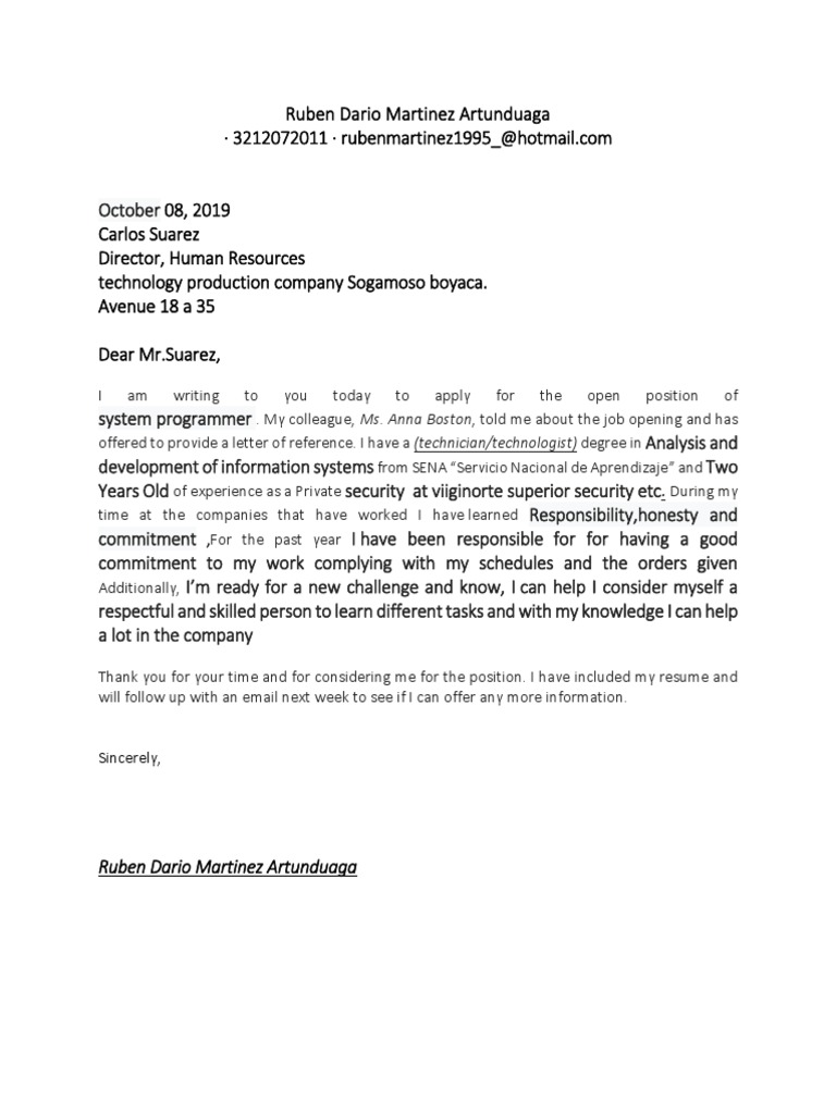 Cover Letter Activity | PDF