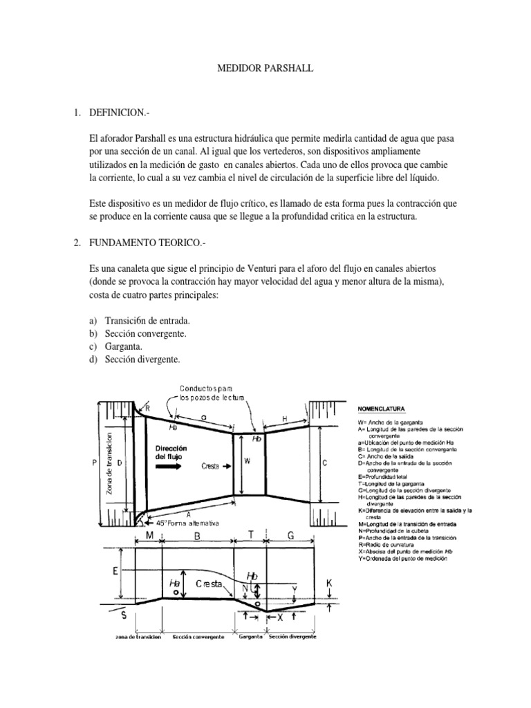 Medidor Parshall | PDF | Canal | Agua