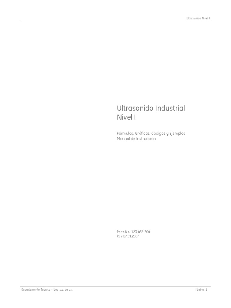 Manual UT NivelI Ok | PDF | Sonido | Ultrasonido