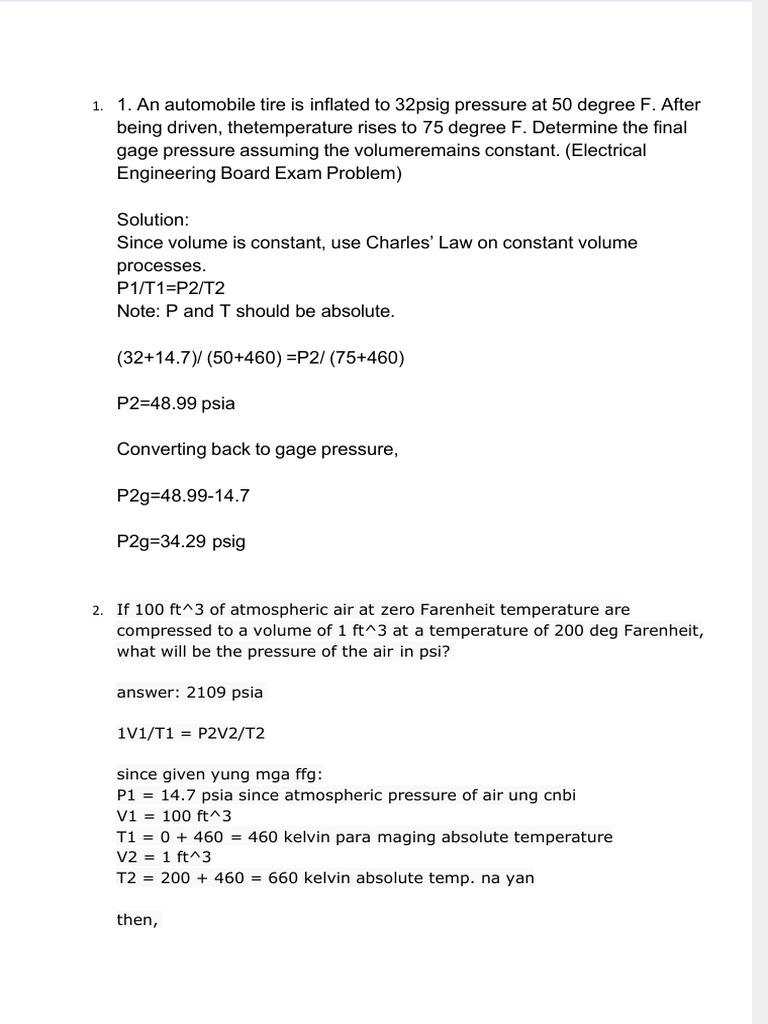 Thermodynamics 1 by Sta. Maria Chapter 3 Solution Manual | PDF ...