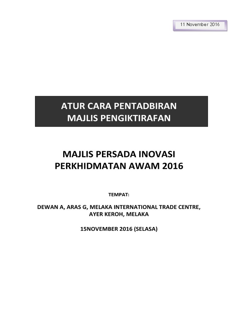Aturcara Pentadbiran Intan | PDF