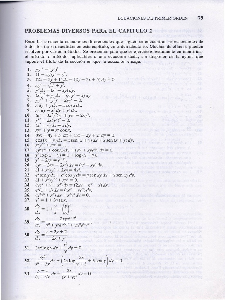 EDO-Ejercicios 1 PDF | PDF | Ecuaciones | Enseñanza de matemática