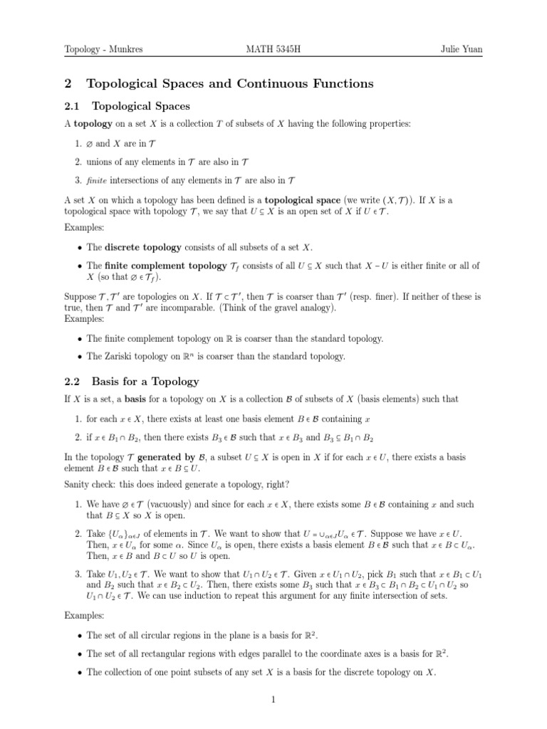 Sheet PDF | PDF | Continuous Function | Metric Space
