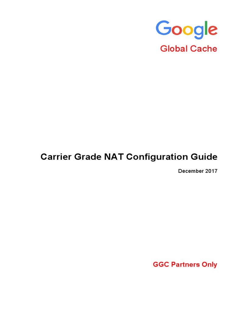 Carrier Grade NAT Configuration Guide: Global Cache | PDF | Ip Address ...