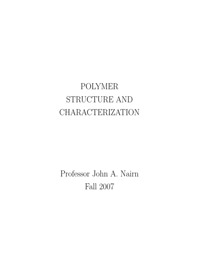 Characterization PDF | PDF | Copolymer | Polymers