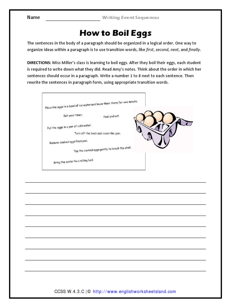 How To Boil Eggs: DIRECTIONS: Miss Miller's Class Is Learning To Boil ...