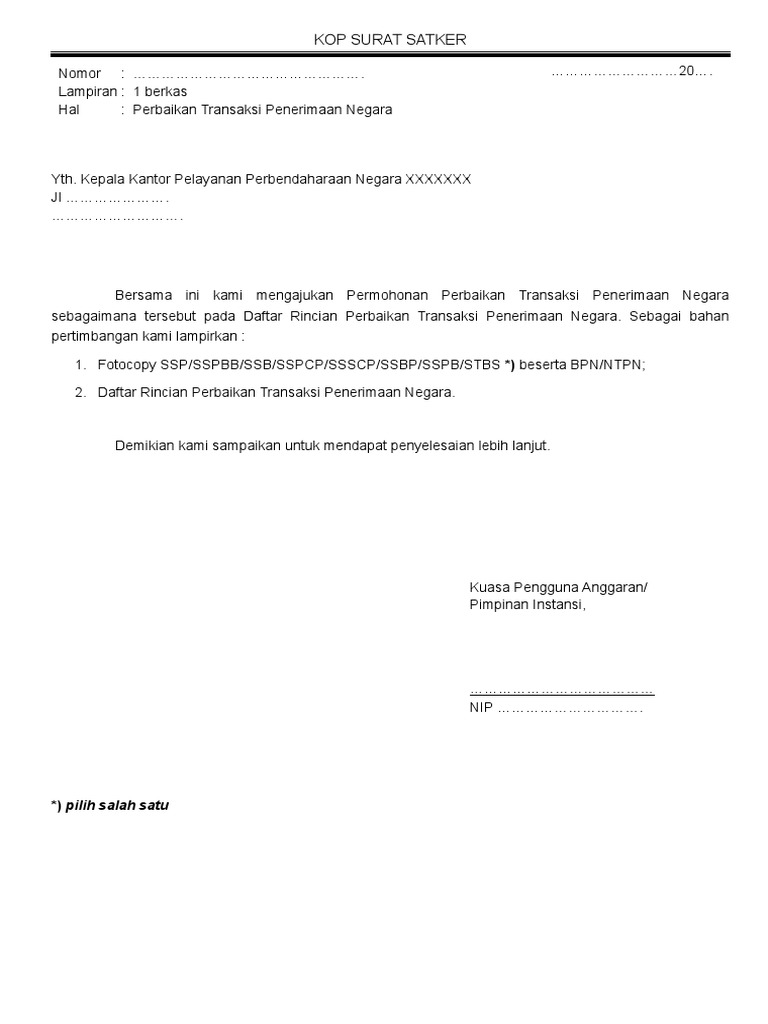 Blanko Ralat Setoran MPN G2 | PDF