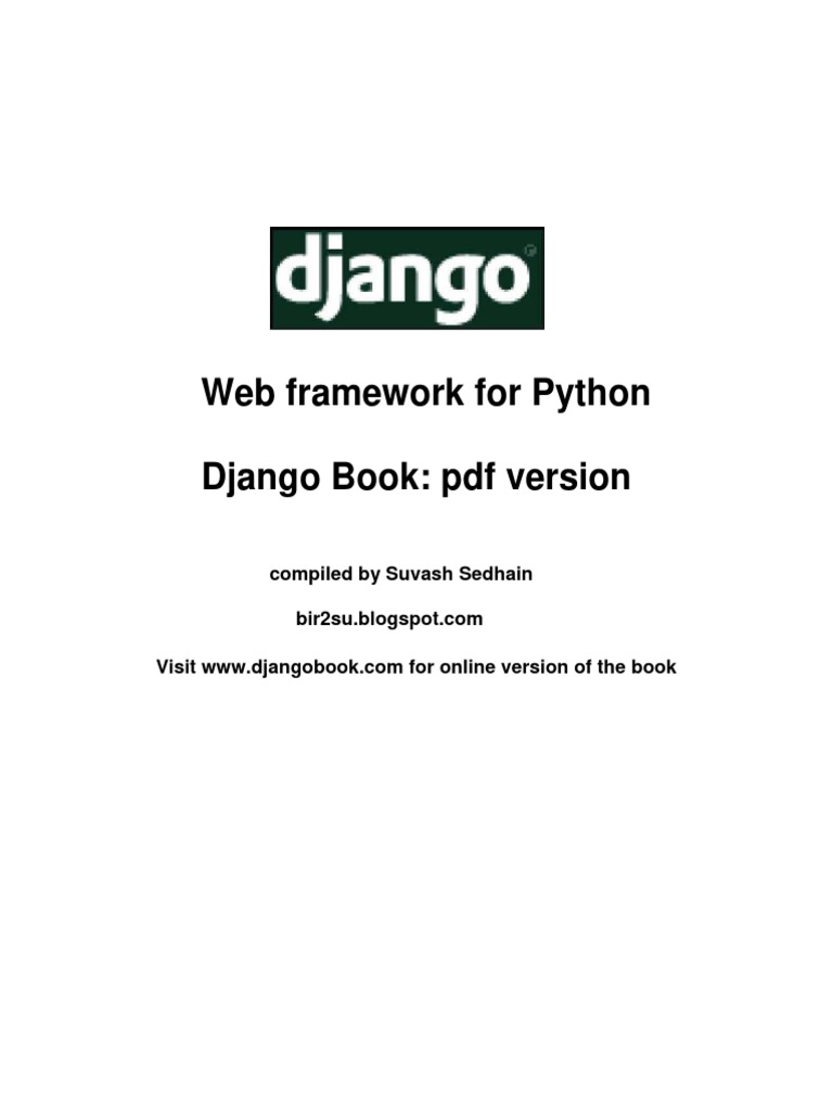 0506 Django Web Framework For Python Pdf Pdf World Wide Web 3345