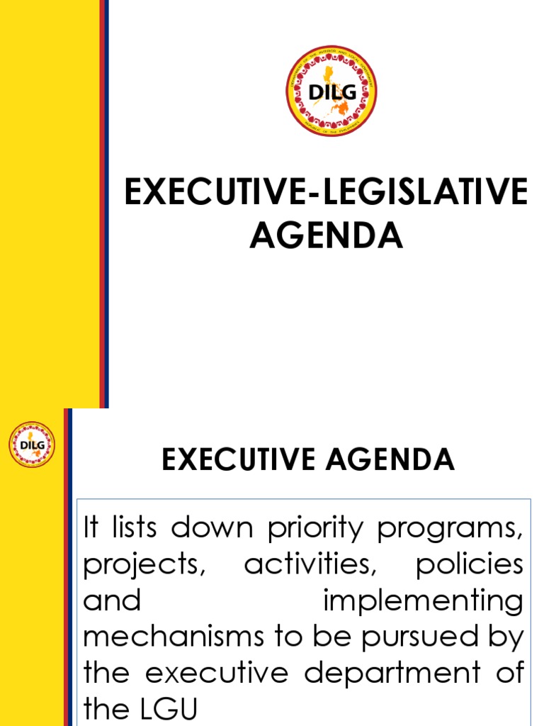 Executive Legislative Formulation | PDF | Goal | Strategic Planning