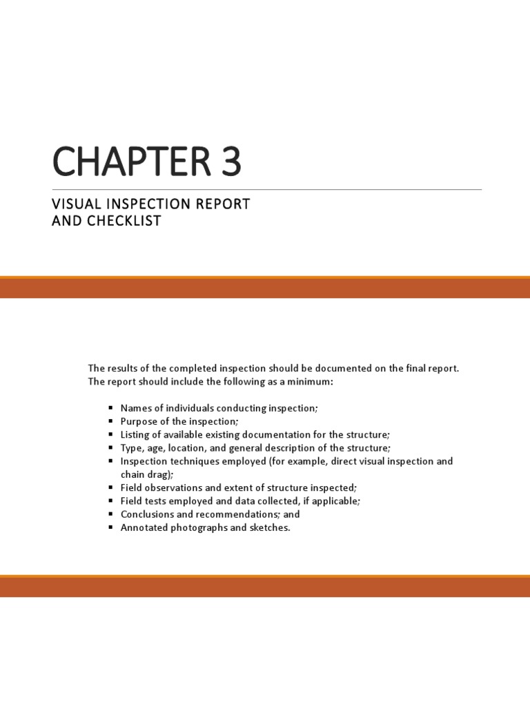 Visual Inspection Report and Checklist | PDF | Soil | Corrosion