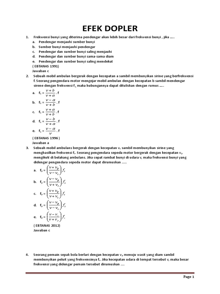 Efek Doppler | PDF