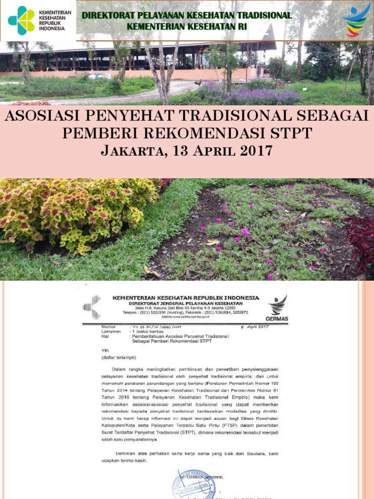 Asosiasi Penyehat Tradisional Sebagai Pemberi Rekomendasi STPT | PDF