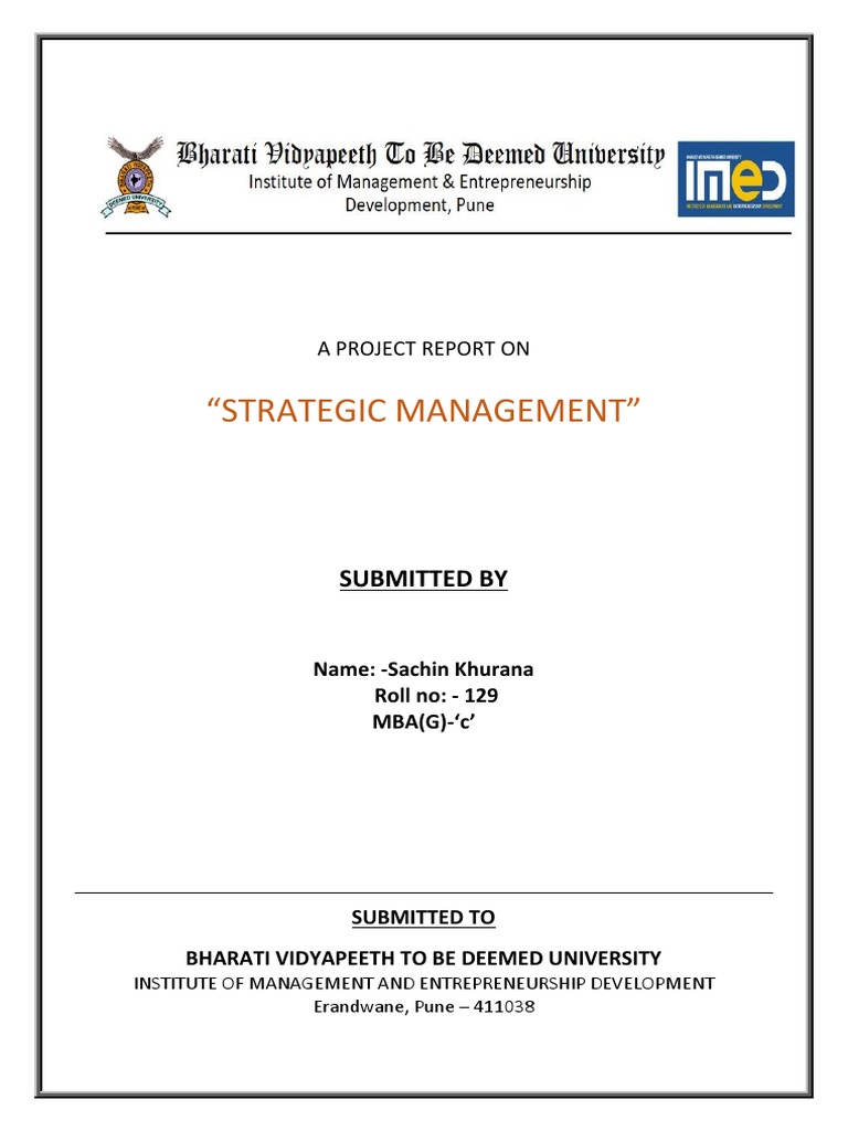 Strategic Management Project | PDF | Automotive Equipment | Business