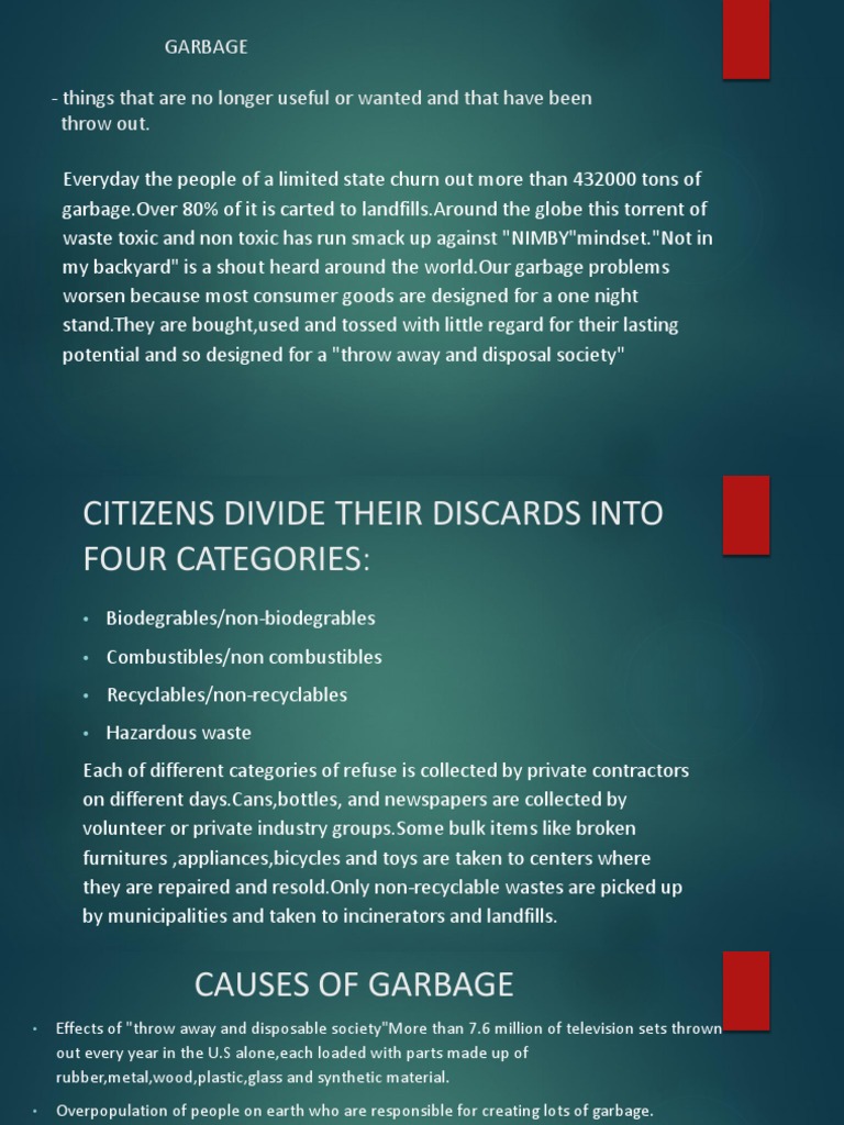 GARBAGE | PDF | Landfill | Municipal Solid Waste