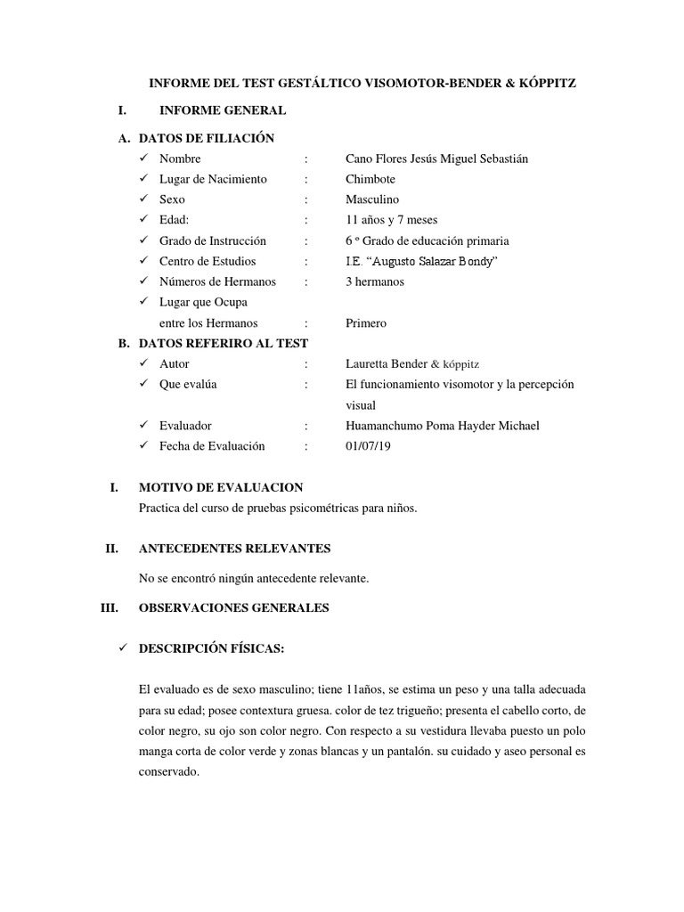 Test Bender | PDF | Color | Neurociencia