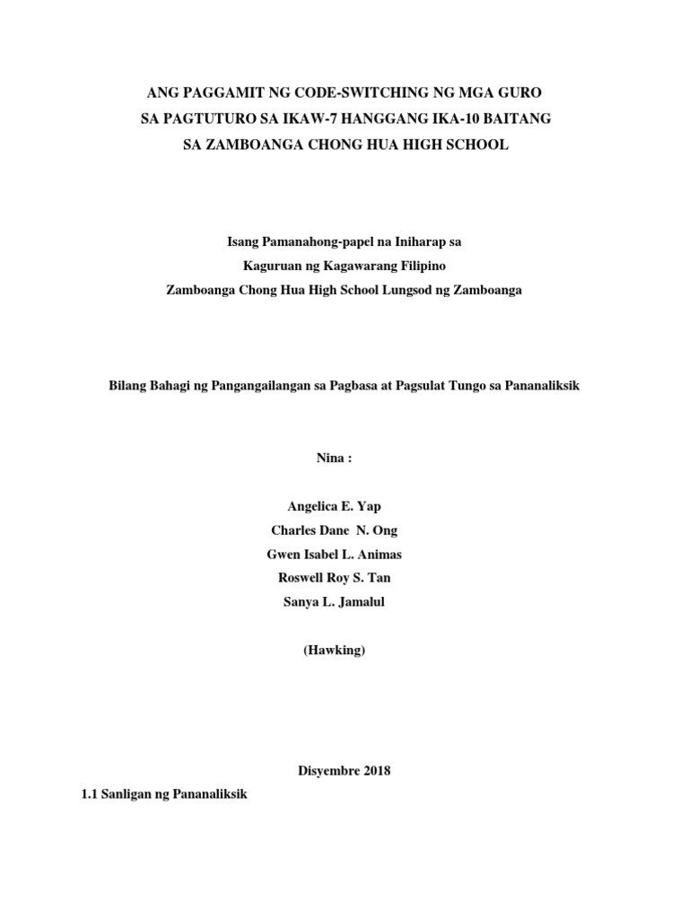 Code Switching | PDF