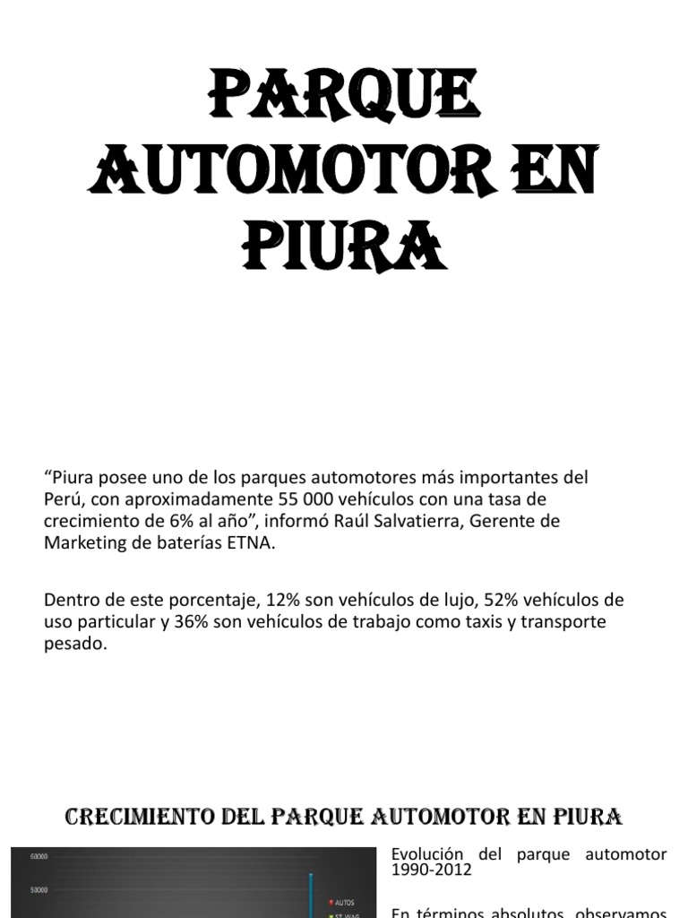Crecimiento del Parque Automotor en Piura | PDF | Transporte público ...