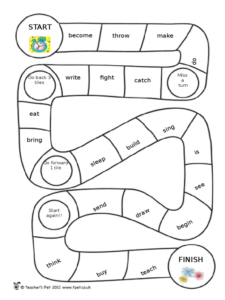 Irregular Verbs Boardgame | PDF