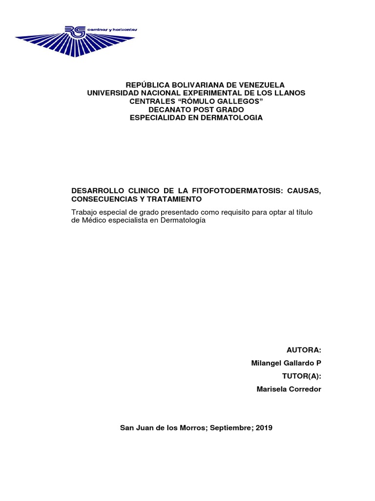 Análisis clínico de la fitofotodermatosis: causas frecuentes ...