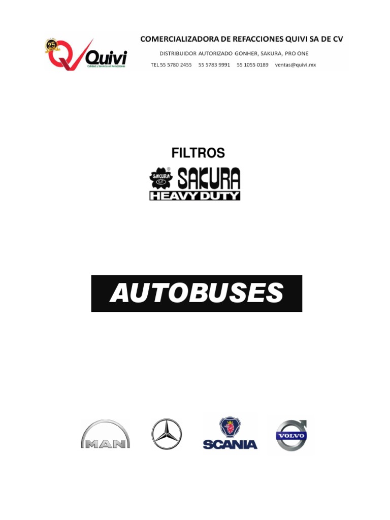 Catálogo de Filtros Sakura | PDF | Compañías de transporte | Industria ...