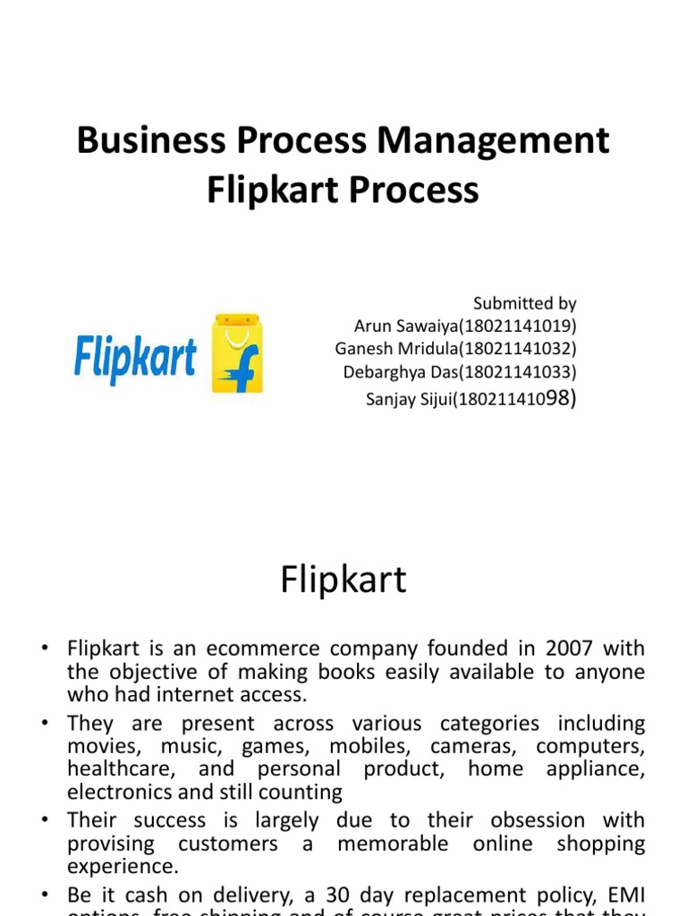 Flipkart's E-commerce Process Overview | PDF | Delivery (Commerce) | Sales
