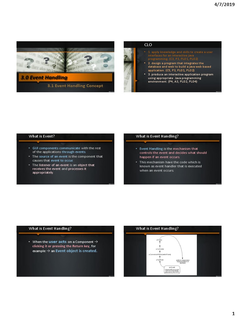 Action and Event Listener | PDF | Class (Computer Programming) | Java ...