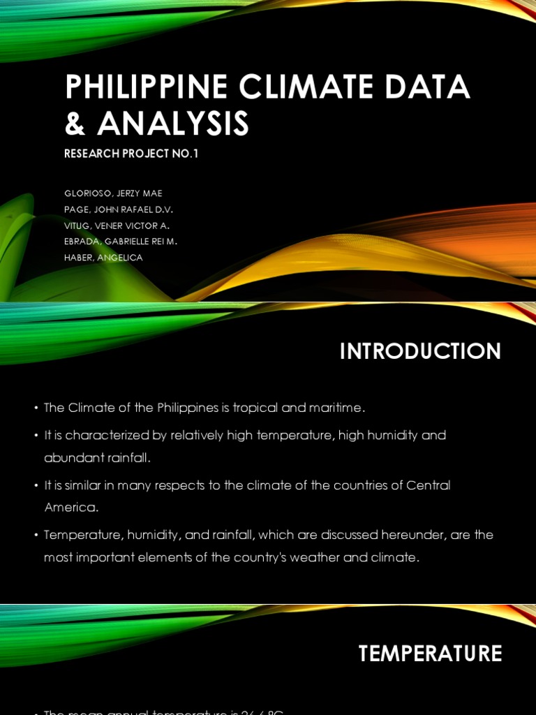 Philippine Climate Data & Analysis | PDF | Wet Season | Rain