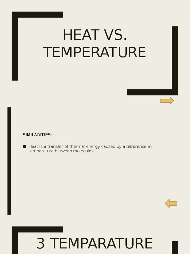 Heat vs Temperature: Understanding the Key Differences | PDF ...
