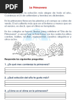 D2 A1 FICHA Leemos Un Texto Narrativo Sobre La Primavera. | PDF ...
