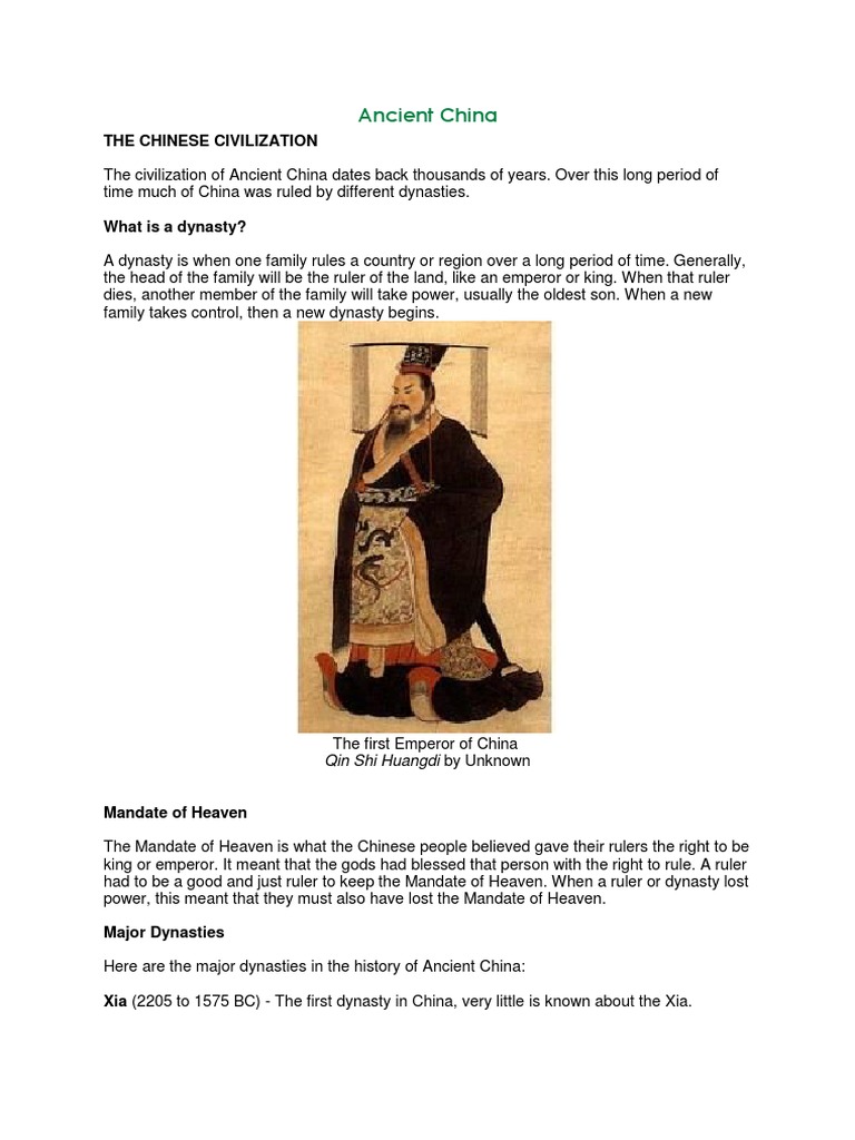 Ancient China: The Chinese Civilization | PDF | History Of China ...