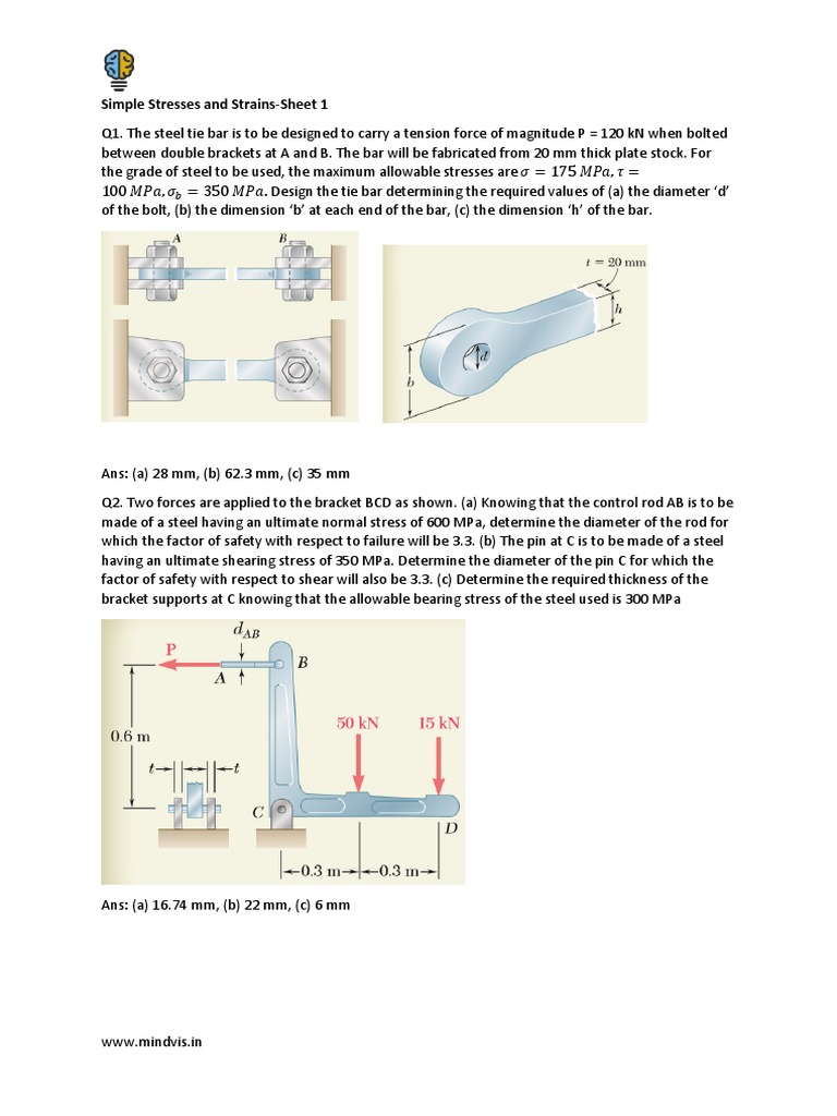 Simple Stresses and Strains PDF | PDF | Young's Modulus | Tension (Physics)