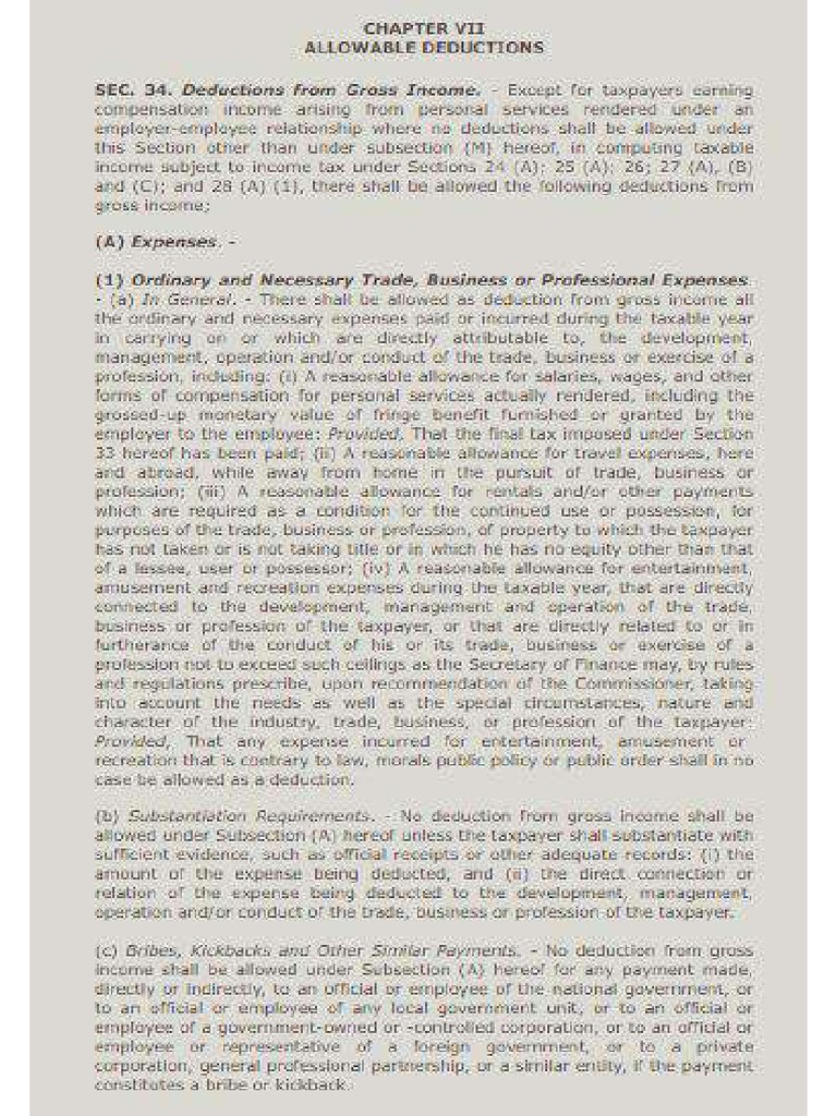 Sec 34 A (1) NIRC | PDF