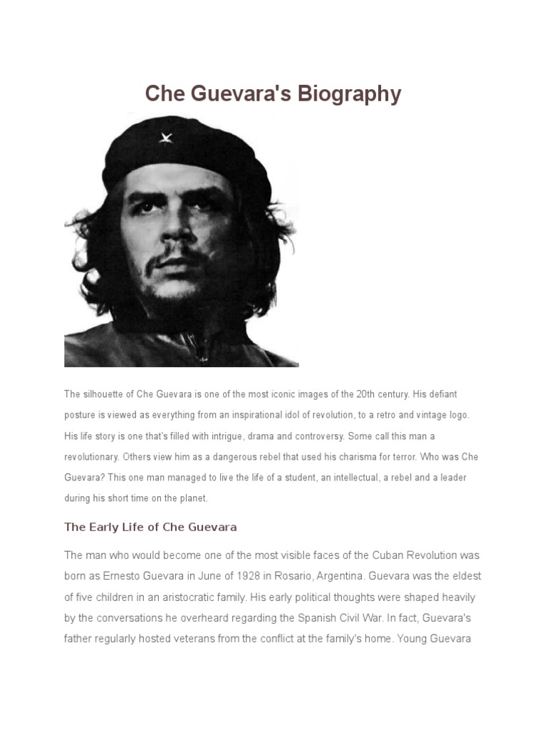 Che Guevara's Biography | PDF | Che Guevara | Fidel Castro