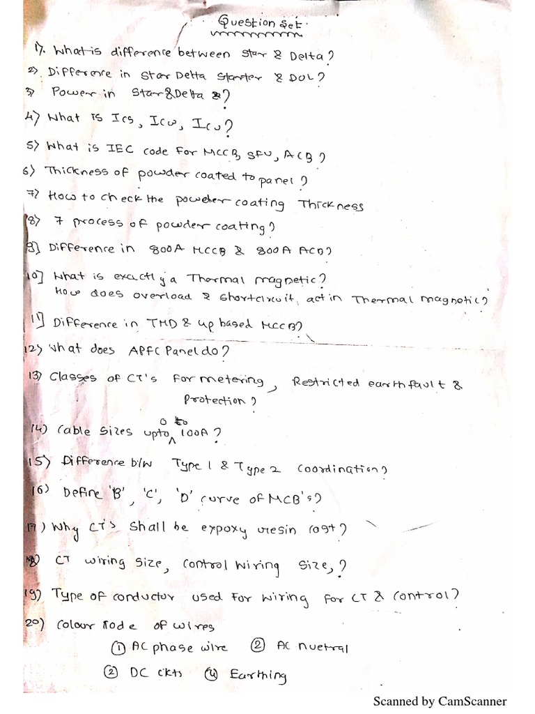 Electrical Interview Questions | PDF