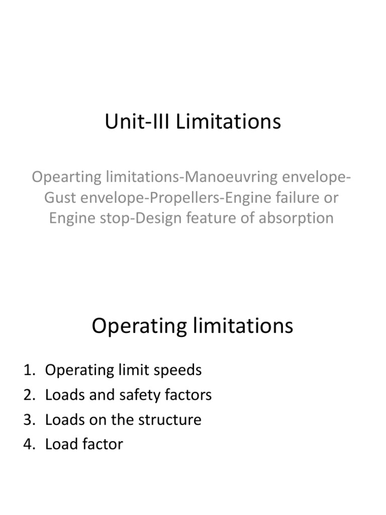 Aircraft Limitations | PDF | Propeller | Aircraft
