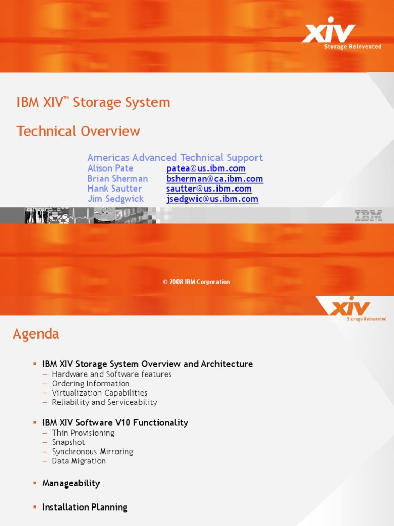Ibm Xiv Storage System Technical Overview: Americas Advanced Technical ...