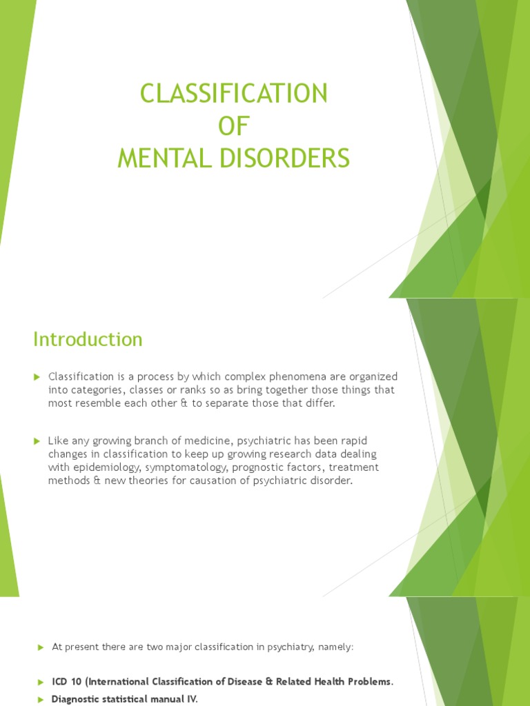 Classification of Mental Disorders | PDF | Diagnostic And Statistical ...