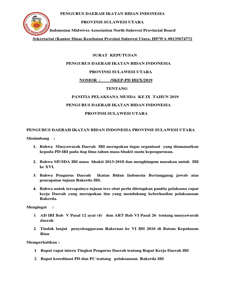 Panitia Musda 2019 | PDF