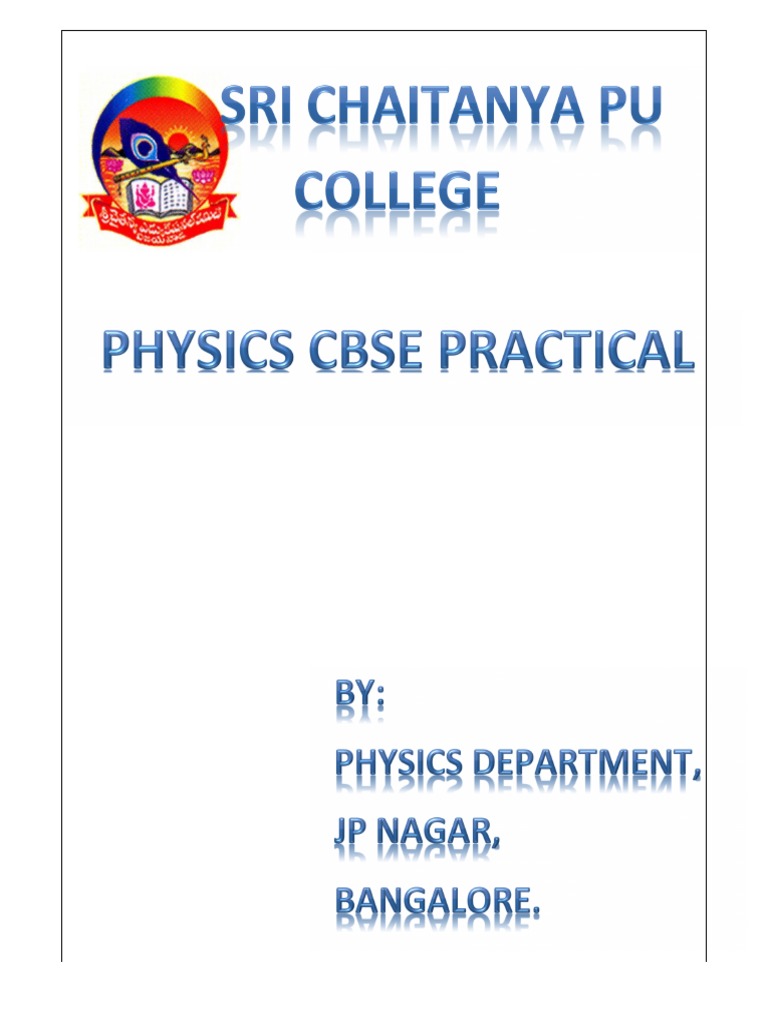#Physics CBSE Manual Final 18-19 PDF | PDF | Lens (Optics) | Volt