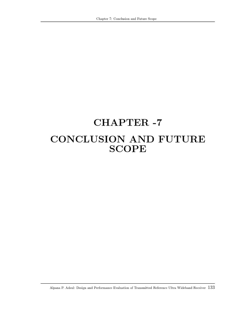 Chapter 7: Conclusion and Future Scope | PDF | Ultra Wideband ...